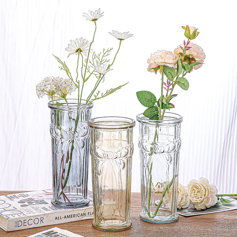 Creative Glass Vase Desktop Aquatic Advanced Glass Flower Decor ...