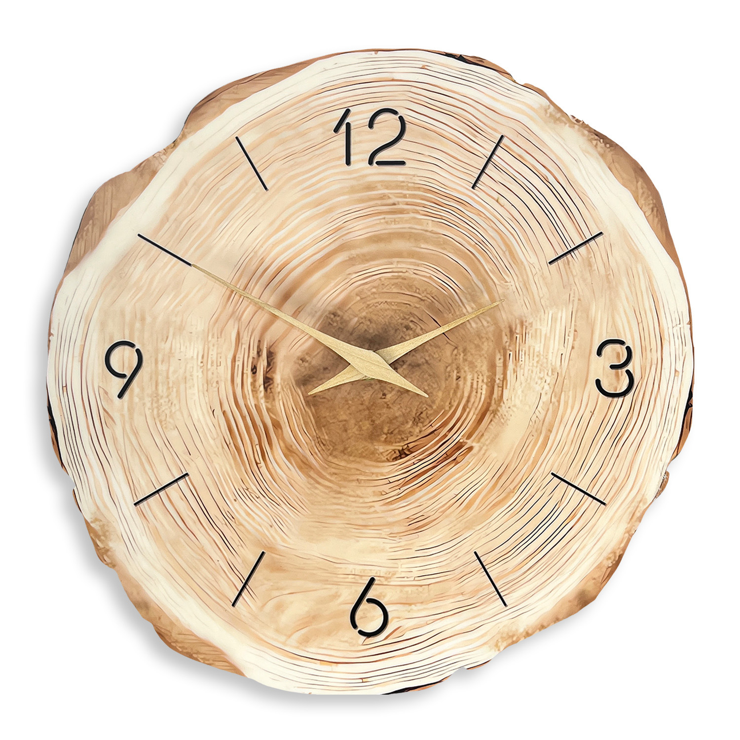 Simple Art Home Decor Wooden Shape Wall Clock For Living Room - Sellers ...